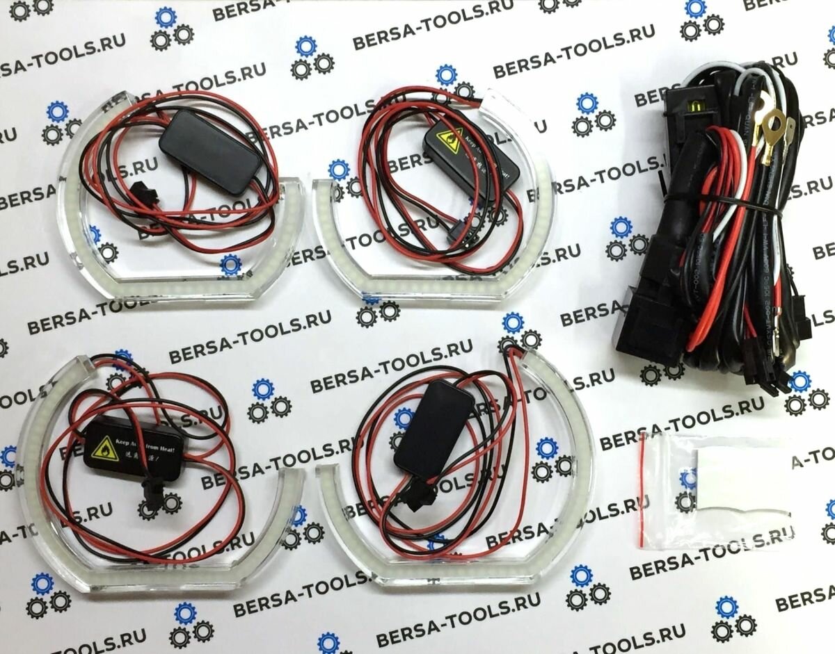 Светодиодные ангельские глазки C-Shape Crystal Angel Eyes BMW E90 (Цвет: Белый)