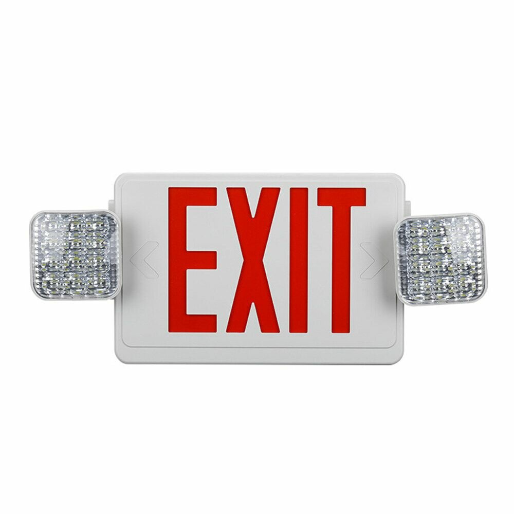 Светодиоды Знак выхода Аварийное освещение с двумя головками