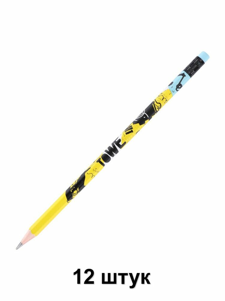 Deli Карандаш чернографитный с ластиком Arti Graff 2B, 12 шт