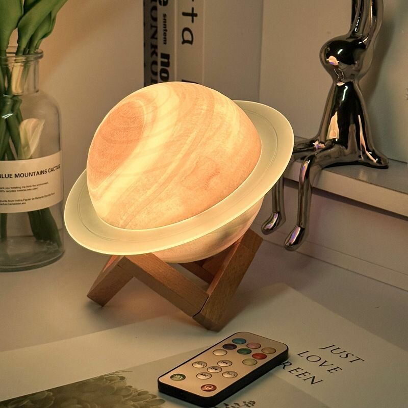 Блютуз колонка, Желтая модель Bluetooth-динамика Saturn Ring с кольцом Сатурна