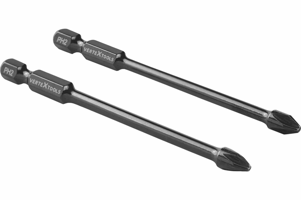 Vertextools Impact Torsion PH2 90 мм набор битов 2 шт для ударной отвертки