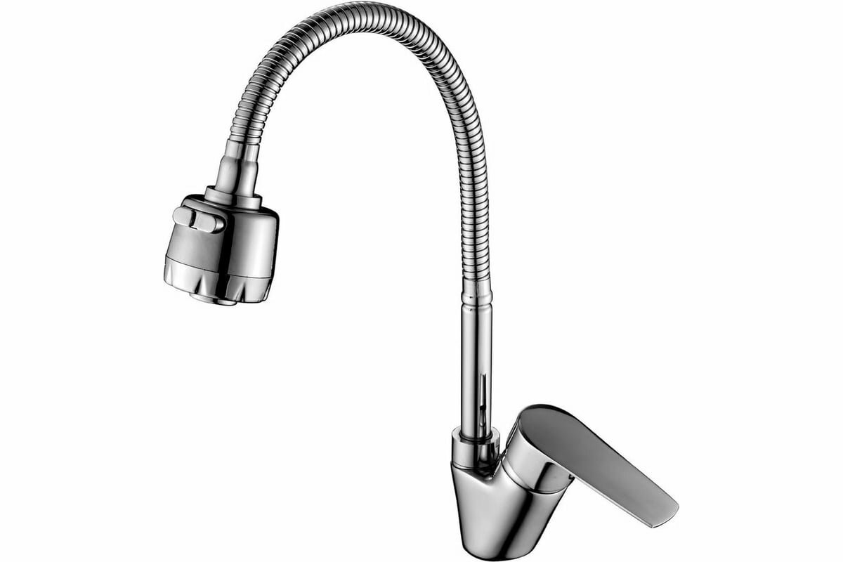 Rossinka Смеситель для кухни S35-26 с гибким изливом, хром, монтаж под столешницу