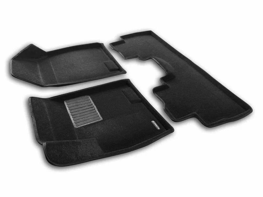 Коврики текстильные 3D Euromat для JETOUR Dashing (3Д Евромат с бортами для Джетур Дашинг), с полиуретановым подпятником, черные