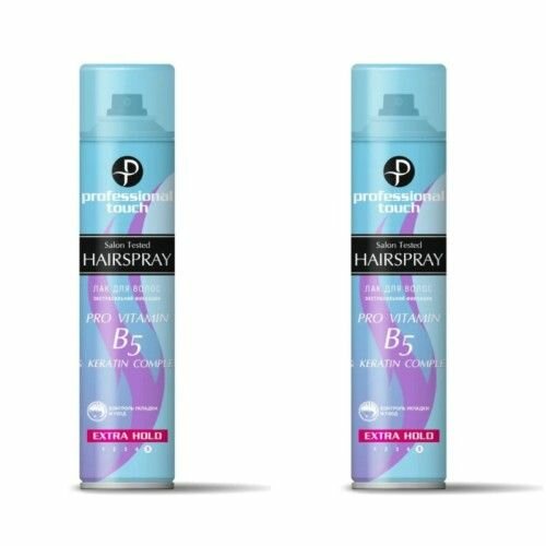 Professional Touch Лак для волос Pro vitamin B5, с кератином, экстра сильная фиксация, 265 мл, 2шт