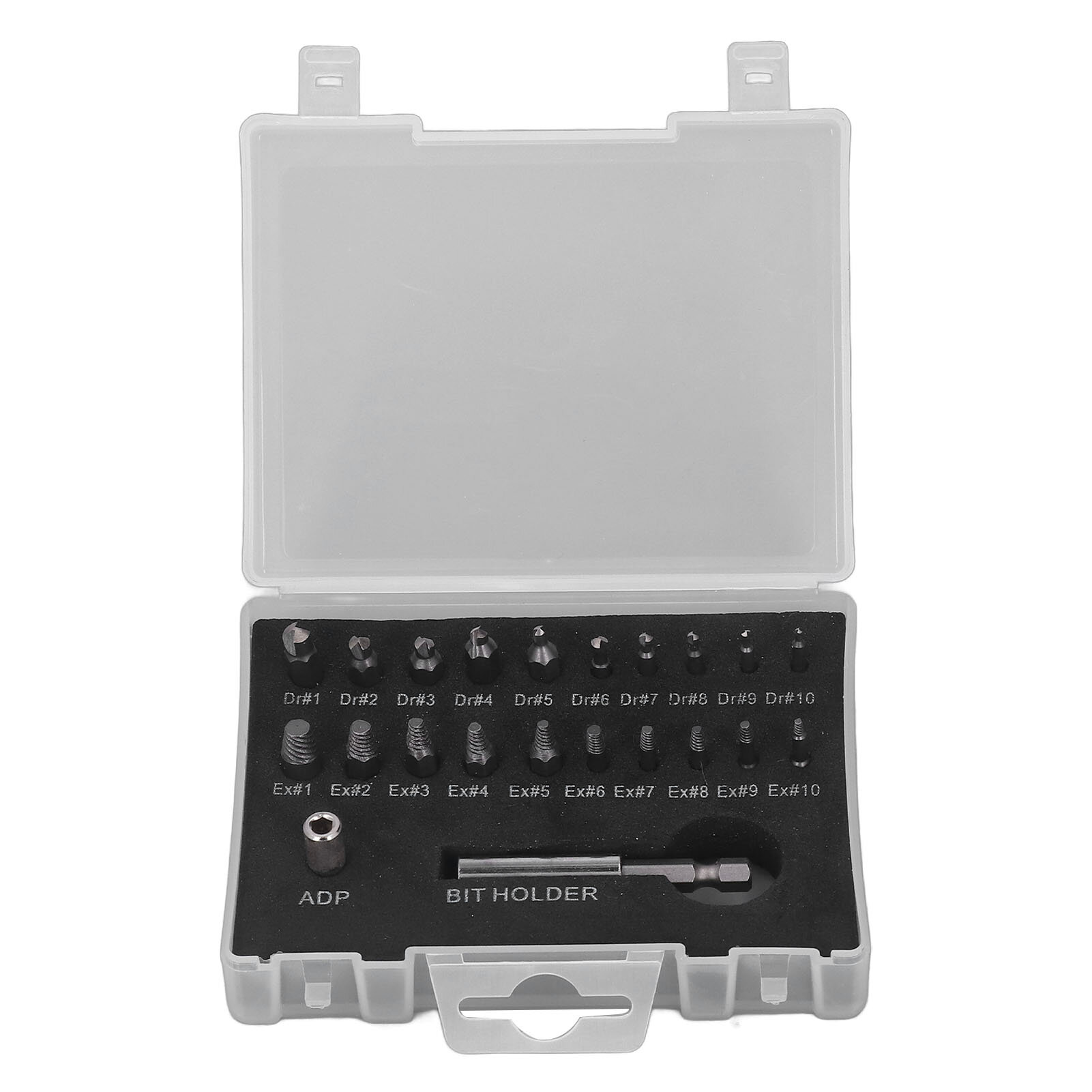 Набор для извлечения винтов: инструмент из быстрорежущей стали для удаления сломанных и поврежденных болтов с насадками для отвертки.