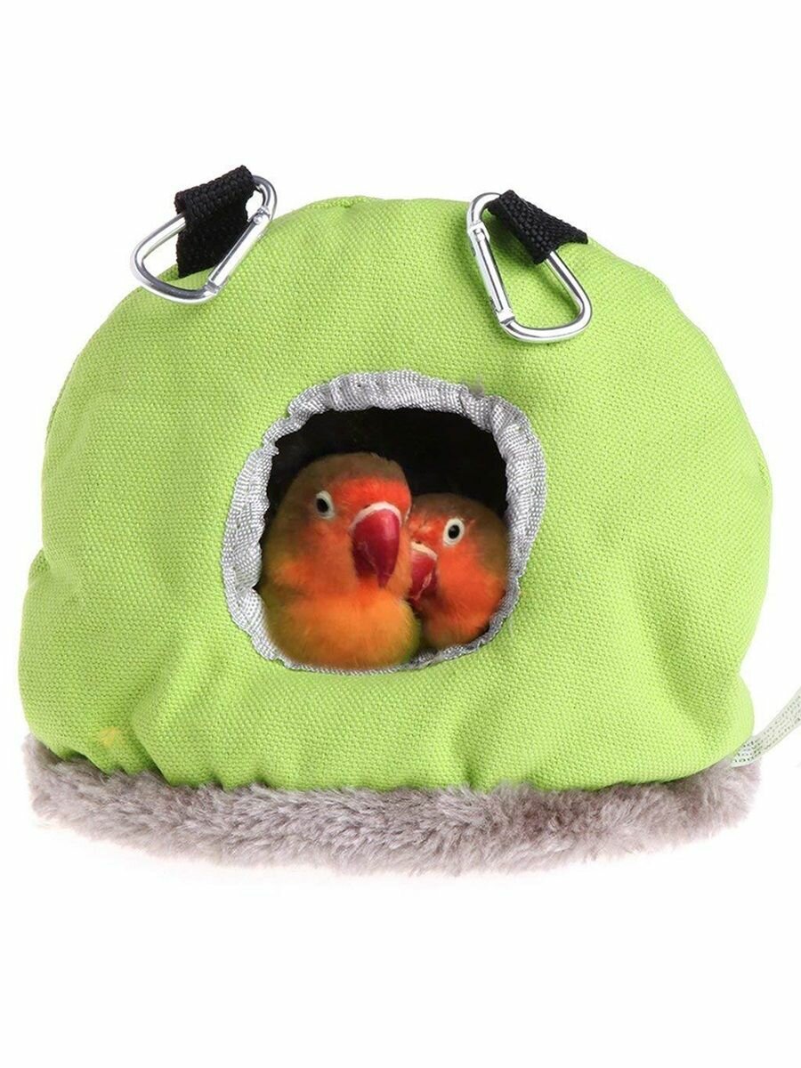Небольшое круглое птичье гнездо, теплая плюшевая клетка для маленьких птиц, мягкий подвесной гамак, зимний уличный птичий домик с крючком для легкой установки
