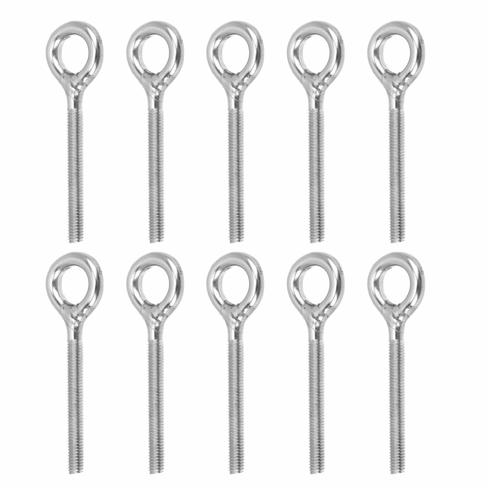 10 шт. рым-болтов M5 из нержавеющей стали с приваренными винтами с закрытым кольцом, прочные рым-болты с машинной резьбой