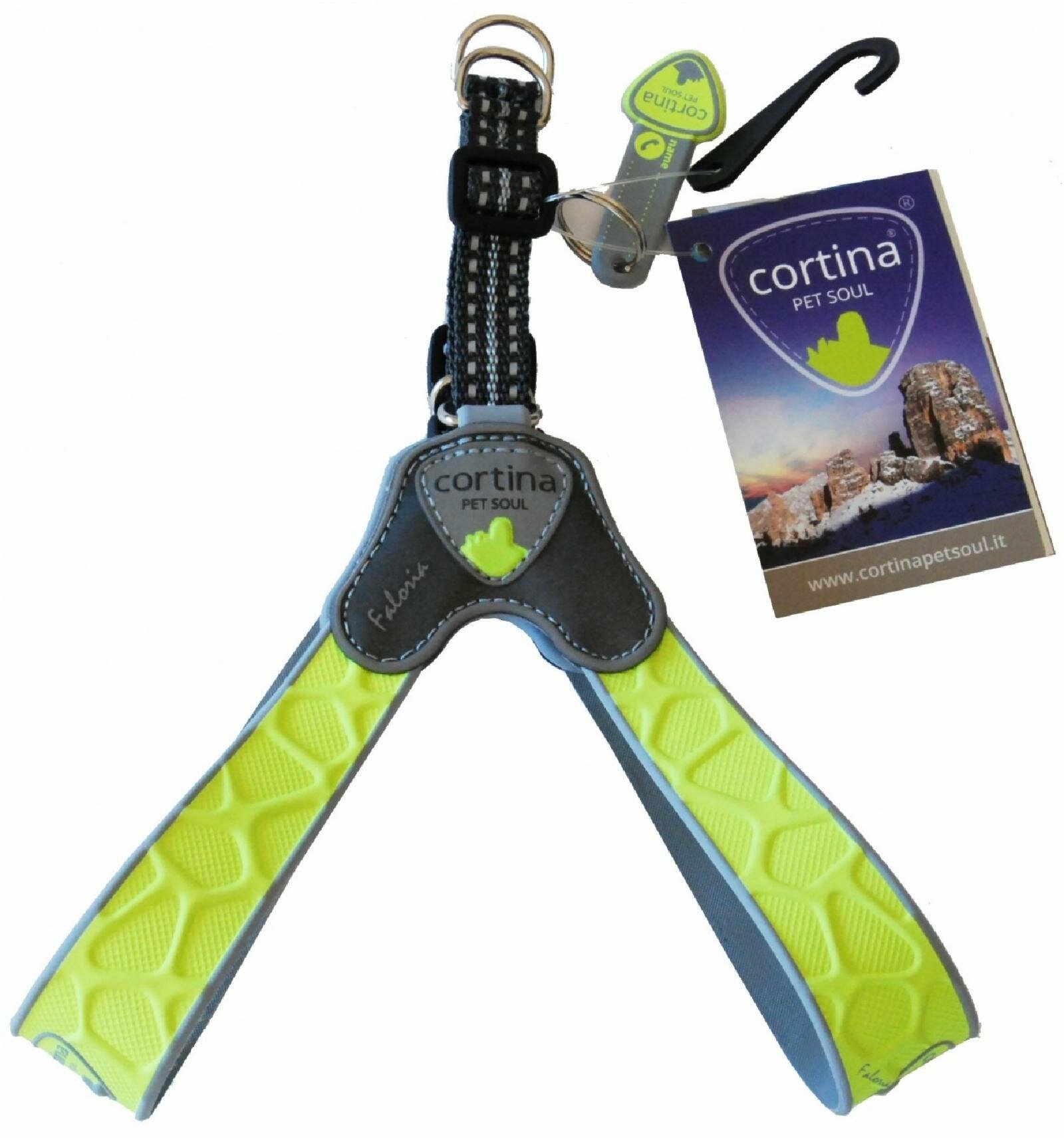 Cortina Суперпрочная шлейка для собак FALORIA, размер 6, неоновый желтый (Италия)