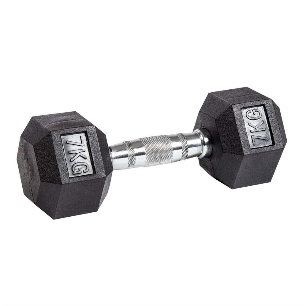 PROFI-FIT Гантель гексагональная обрезиненная PROFI-FIT 7 кг