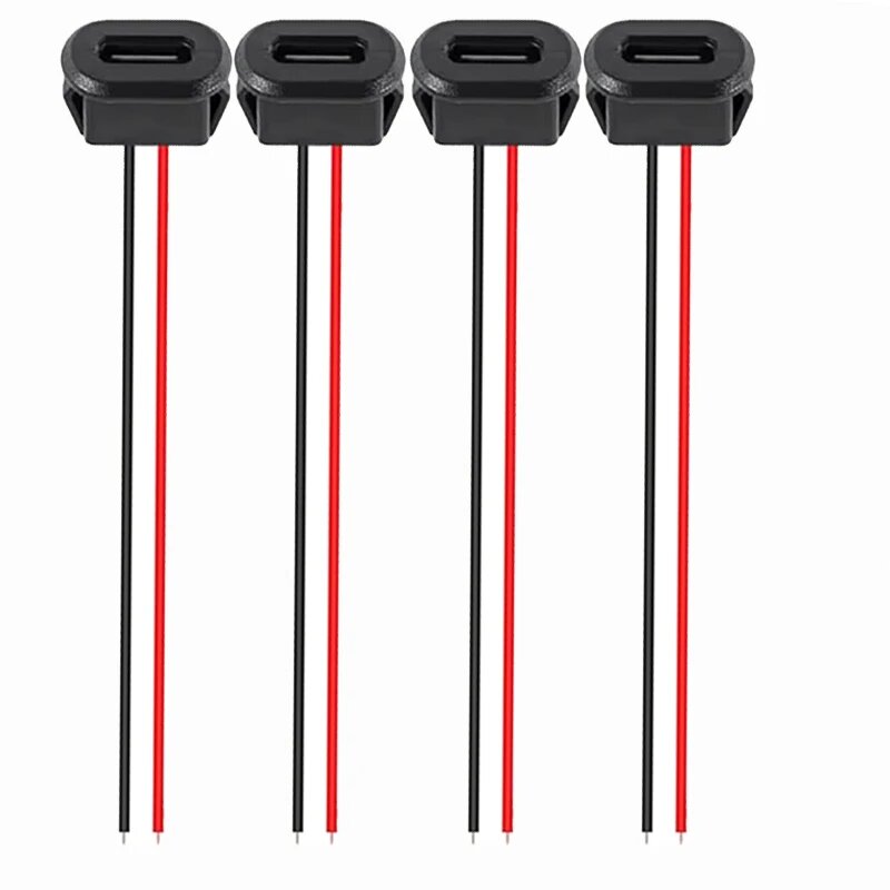 USB Type C разъем женский черный B x4