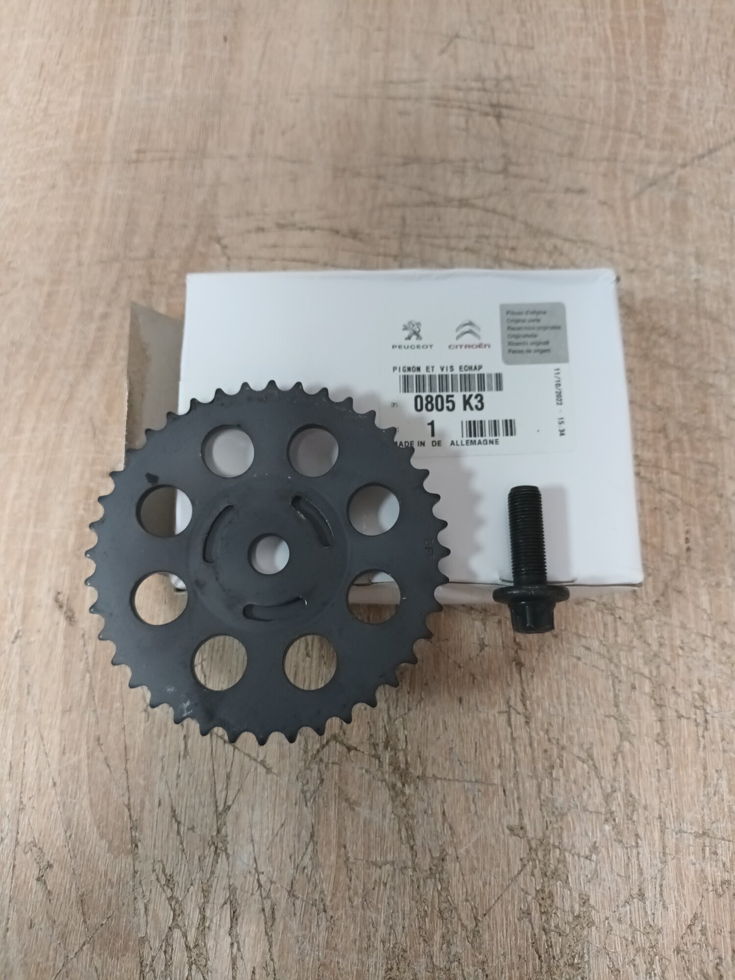 Шкив распредвала выпуск Пежо 308,207,3008, Партнер Типии, Ситроен С4 EP6 0805K3 Original