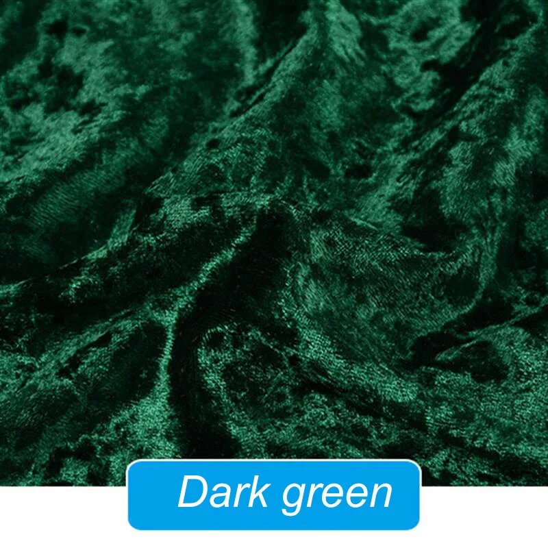 Бархатная ткань Amyries 50*160 см золотого цвета Темно-зеленый, 100CMx160CM, Darkgreen