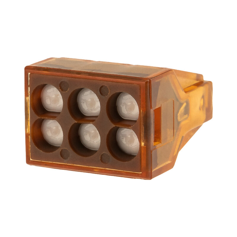 Neon-Night Экспресс-клемма СМК 773-606 с пастой, 6-проводная 0,75-4 мм² (50 шт/уп) REXANT, 50шт