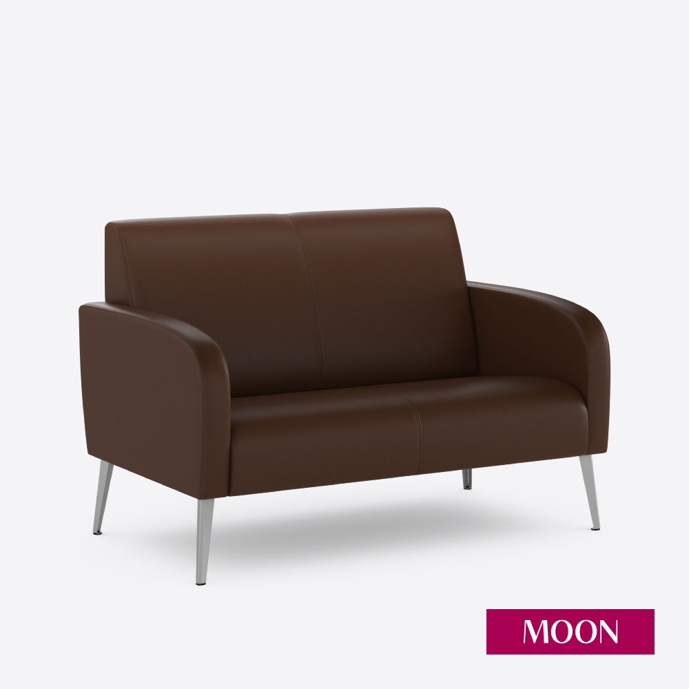 Диван MOON 157 экокожа, цвет шоколад, нераскладной, 134*84*91, эксклюзивная высокоэластичная пена (UniqFoam)