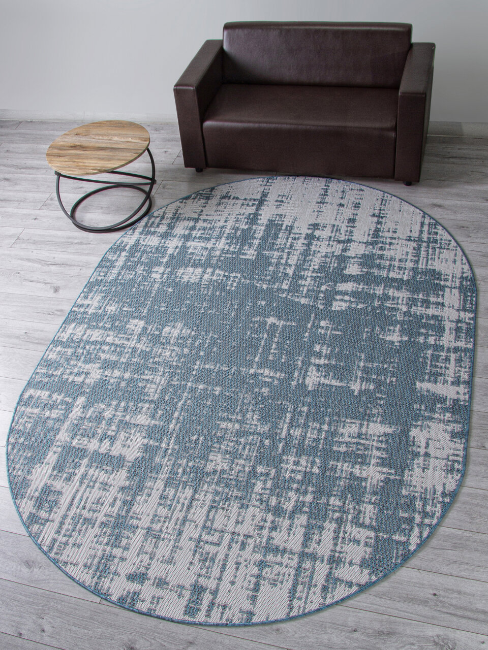 Ковер Современный Овал blue 1.2x1.7м