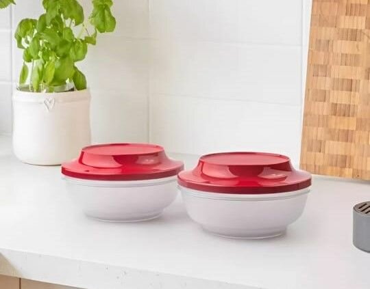 Чаша "Восток" 590мл 2шт , крышка красная. Tupperware