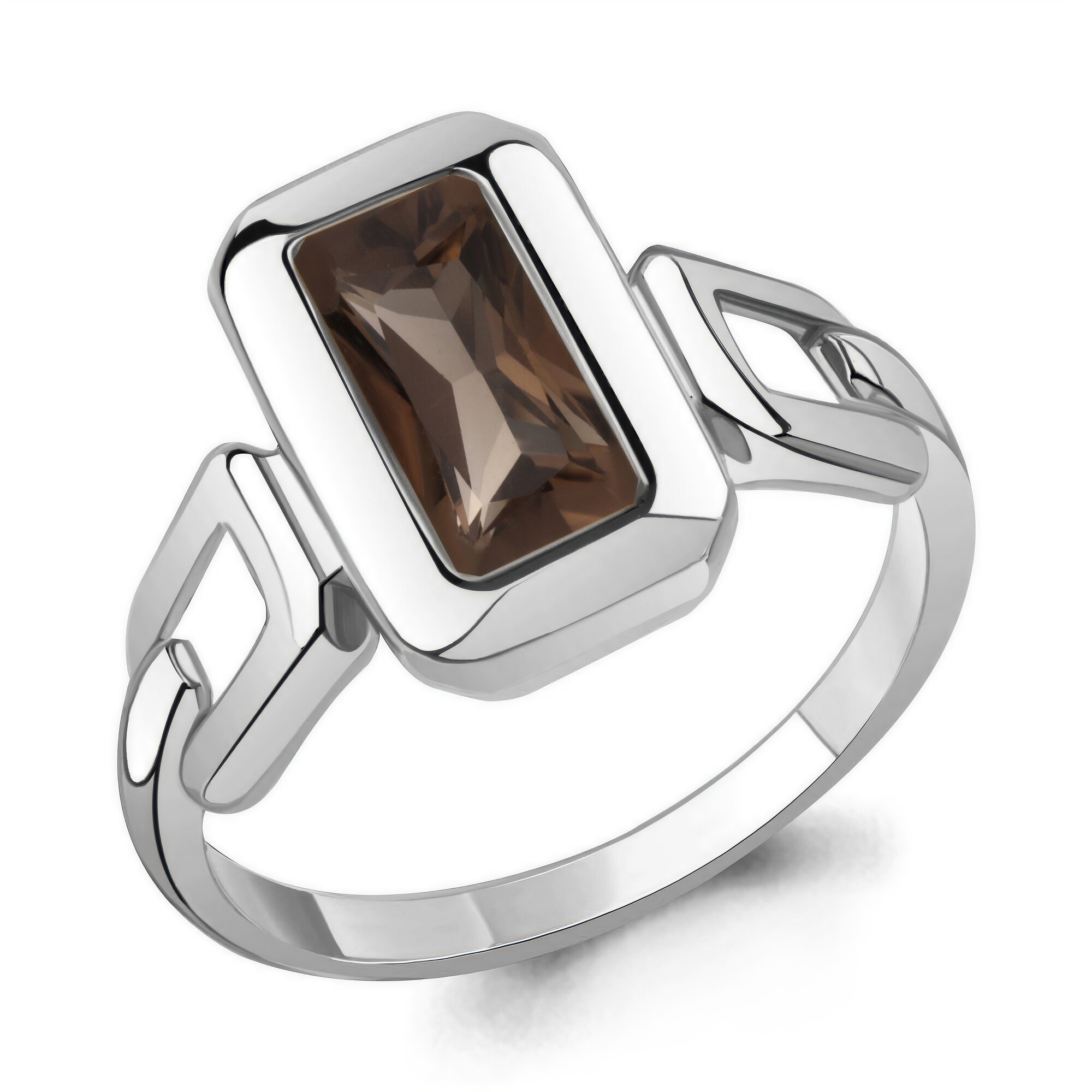 Кольцо, серебро, 925 проба, родирование, кварц