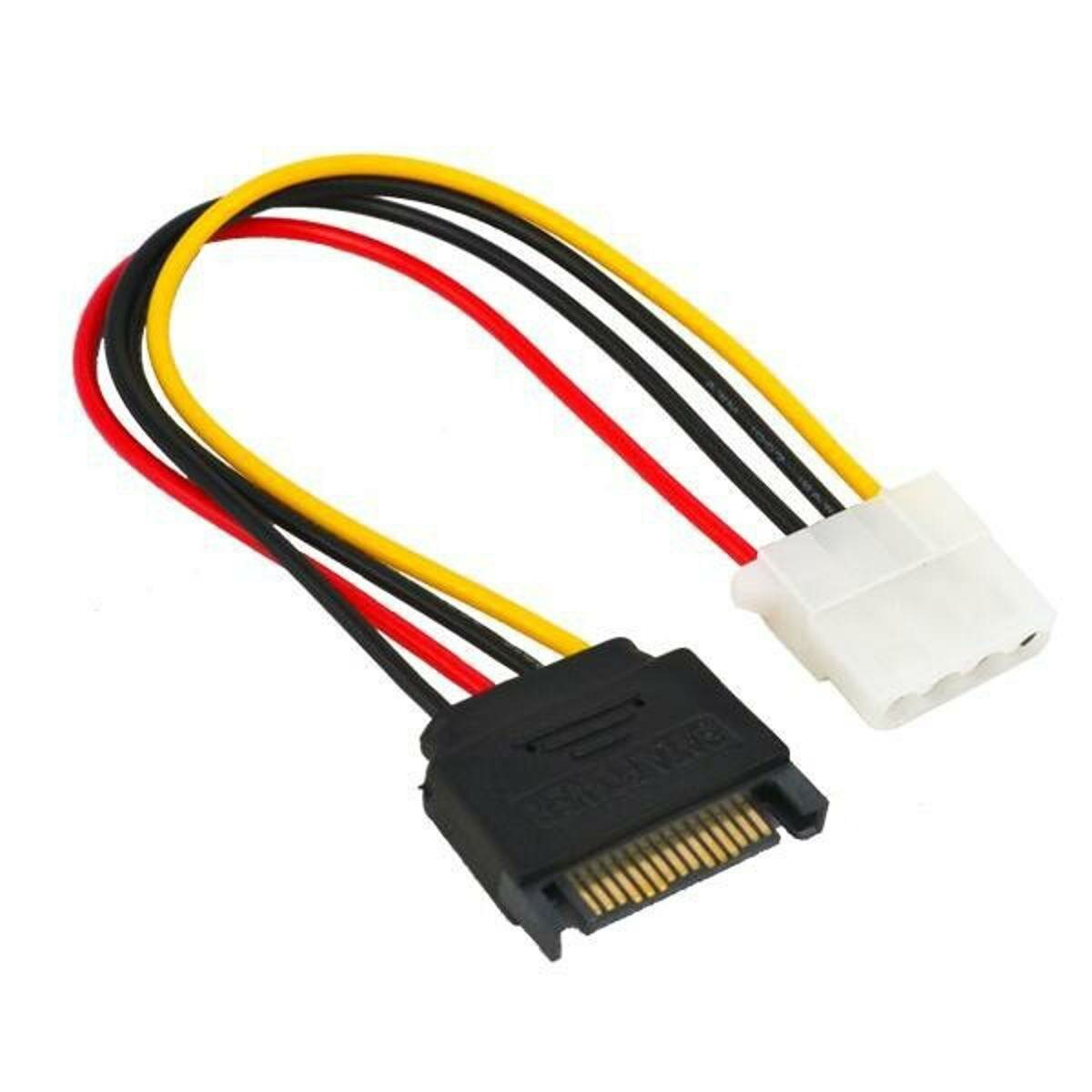 Новейший горячий 15-контактный SATA Male to Molex IDE 4-контактный женский адаптер удлинительный кабель питания