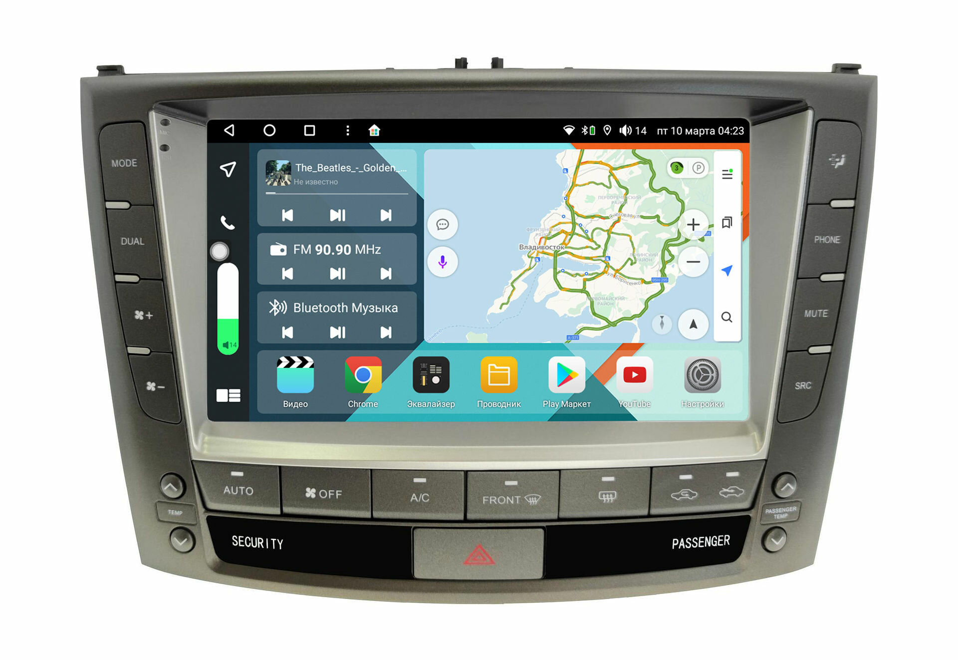 Магнитола Lexus IS250 2006 - 2012 Тип A 9 дюймов, 4/64GB, 8 ядер, DSP, 4G, Android 10 / Wide Media