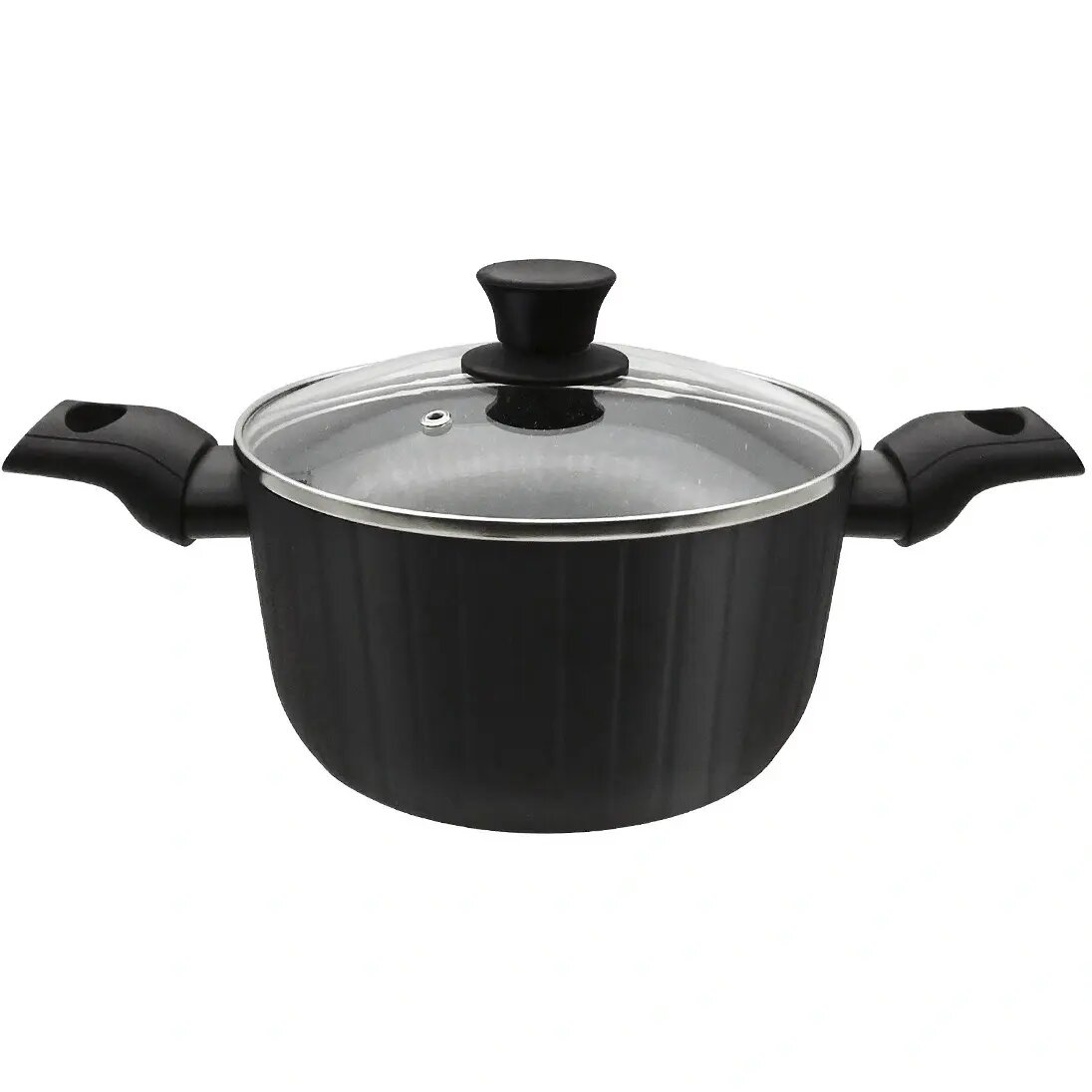 Кастрюля 2,5л «Terra» с антипригарным покрытием, 20см, графитовая