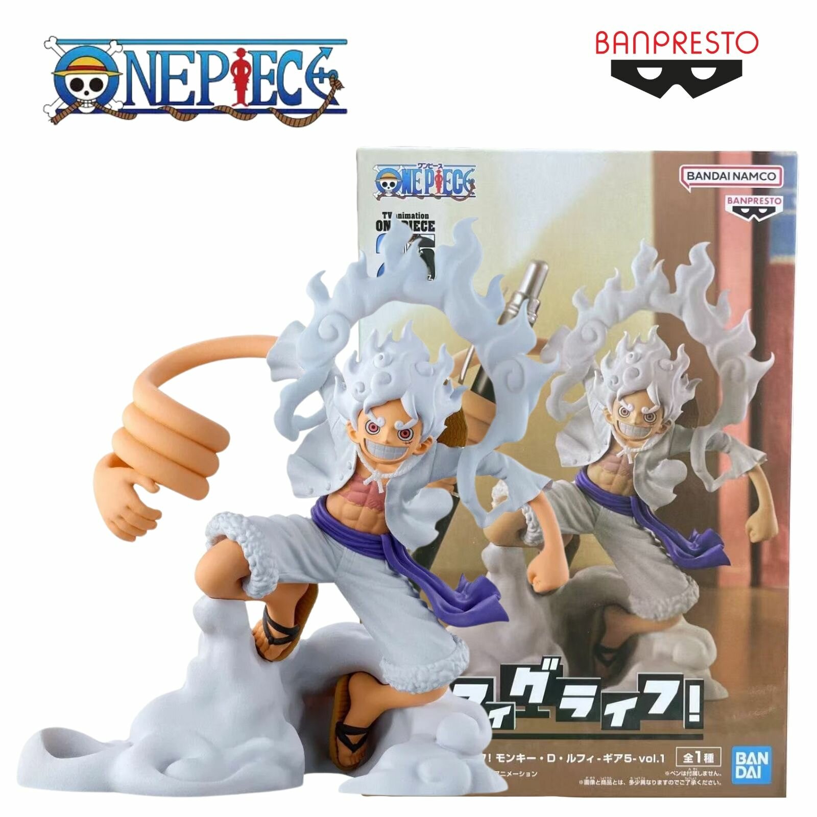 Аниме Фигурка BANDAI BANPRESTO - Ван Пис(ONE PIECE), Монки Д Луффи (Гир 5) 12cm