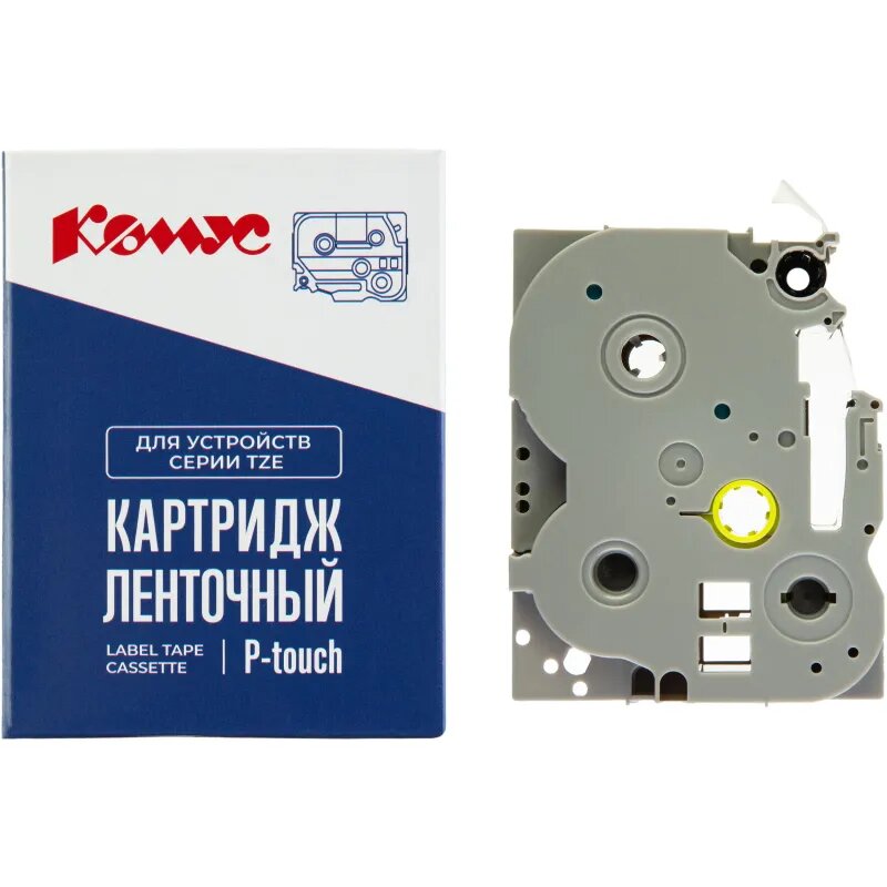 Картридж Комус TZE-735(Brother TZE-735 белый на зеленом,12мм/8м) 1944170 RL-B-T735P-WT/GR-12MM*8M