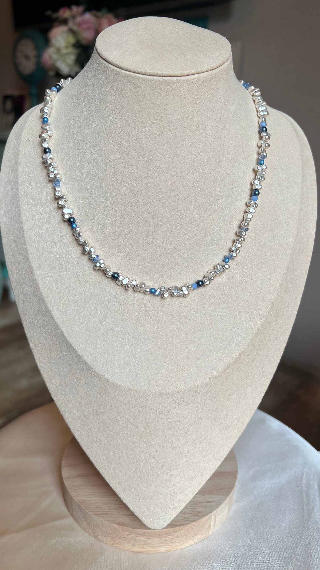 Колье, гематит, агат