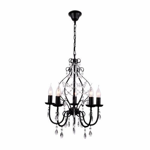 43CM Хрустальная люстра, 220VLED House Light, роскошный атмосферный дом Креативный Простой Ресторанный Свет, Черный