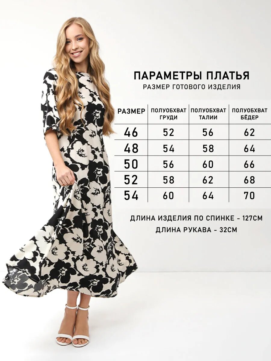 Платье FABRETTI Весна-Лето 2025, размер 48, зеленый/белый — фото 1