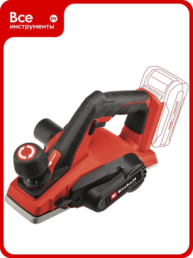 Аккумуляторный рубанок Einhell PXC TE-PL 18/82 Li-Solo 4345400