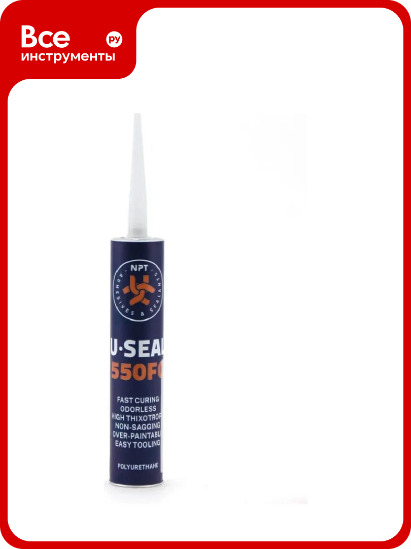 Герметик, U-SEAL, полиуретановый U-SEAL черный 550FC, 310 мл 0114201700, алюминиевый, кузовного ремонта