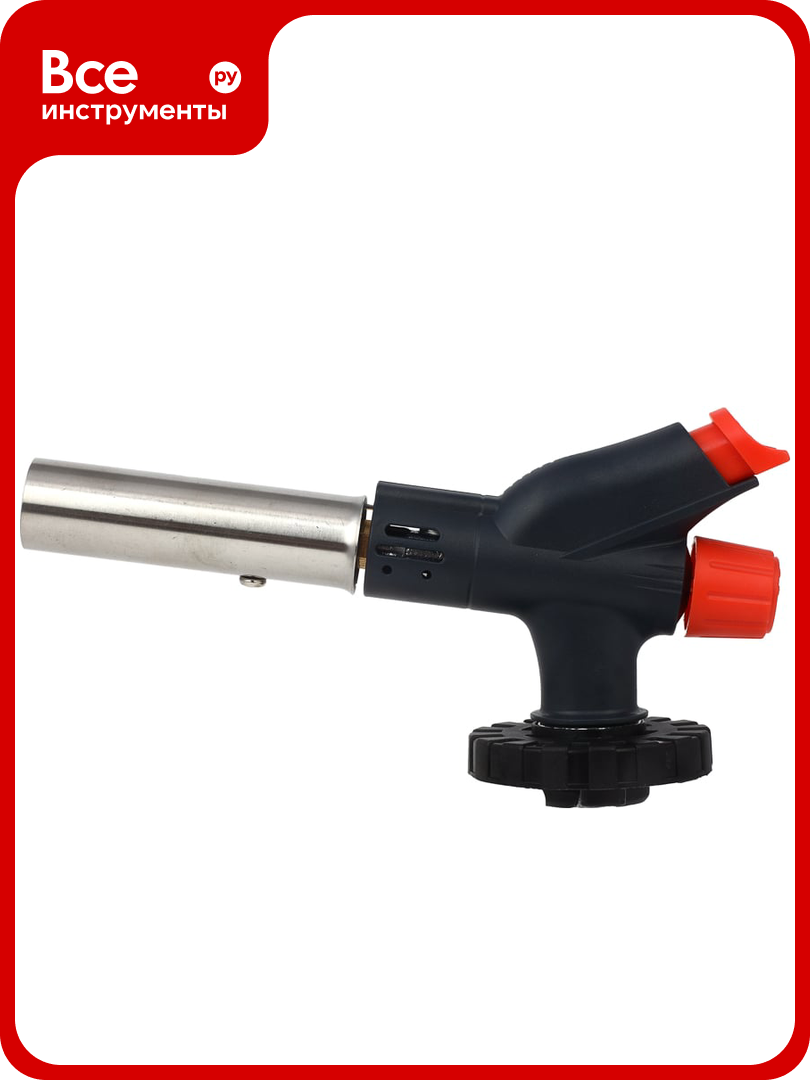 Горелка газ. с пьезорозжигом, ермак цанговый захват, широкое cопло; 15,3х5х8,5см 116-012