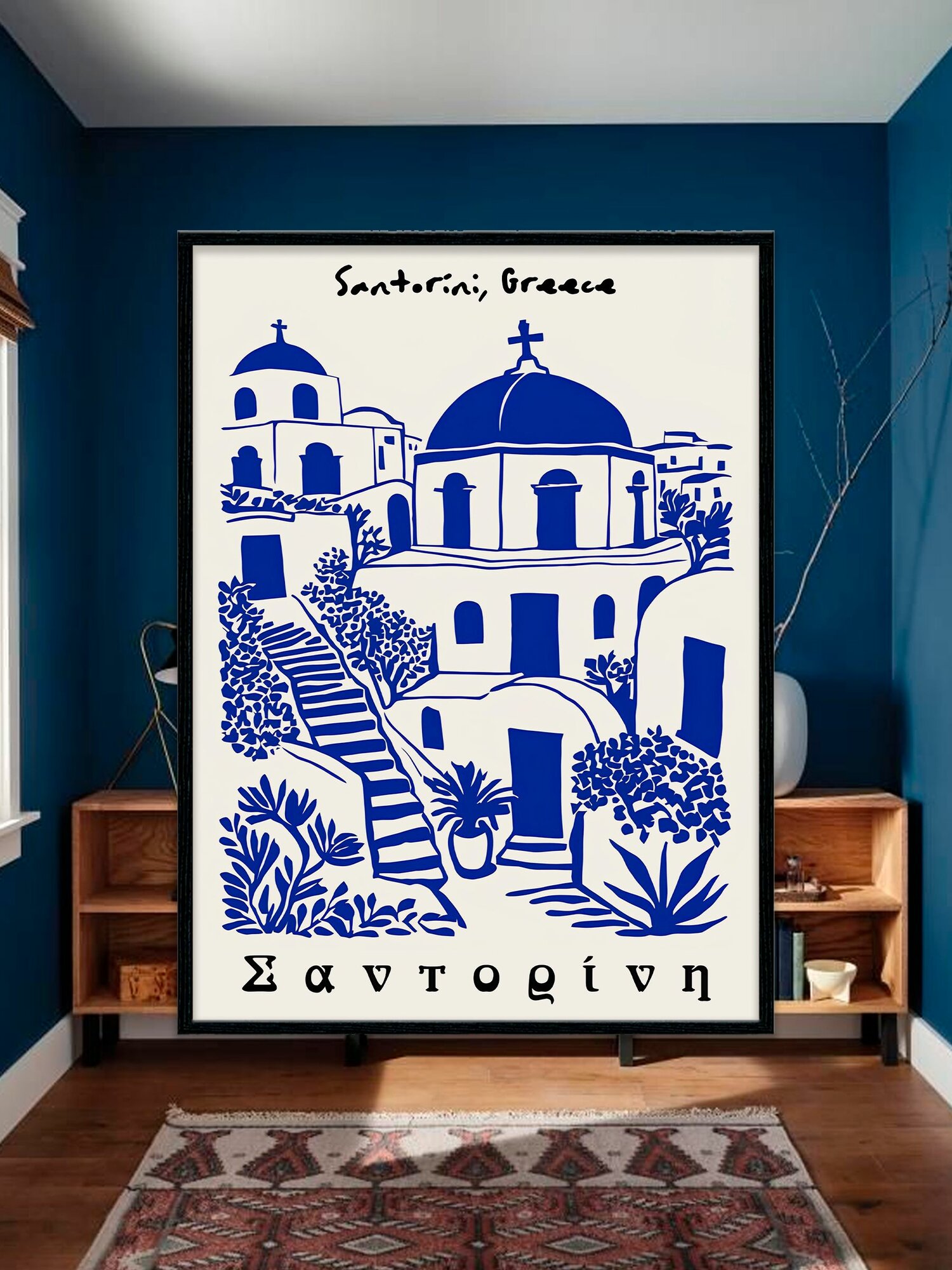 Интерьерный постер "Santorini" в стиле pinterest, 30x40 см