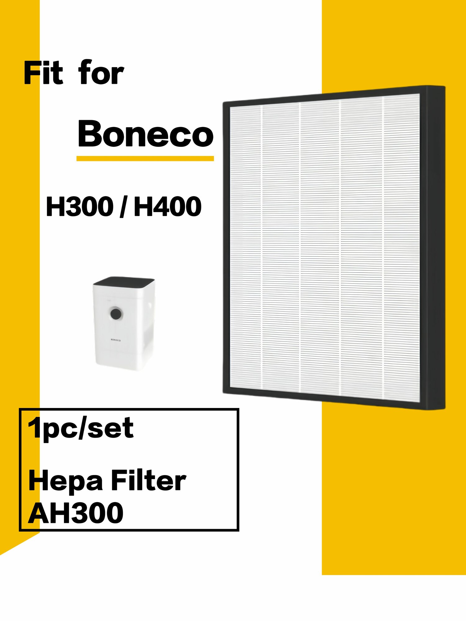 Фильтр H13 Hepa для замены очистителя воздуха Boneco H300 H400