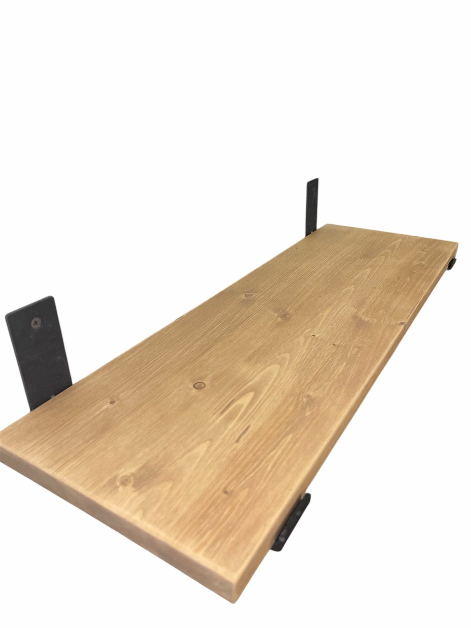 Полка настенная 150х20 см доска цвет Дуб Светлый Натуральный без кронштейна