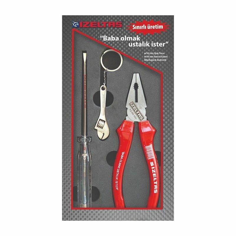 Набор плоскогубцы + индикатор фазы, 2 предметов, 3020001002, 13000001099, IZELTAS