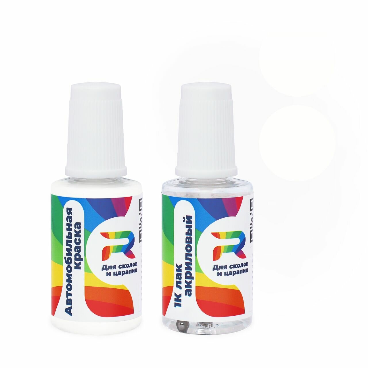 Подкраска для сколов и царапин авто RAL 9003 - Signalweiss (Базовая краска, Солид, Белый) с кисточкой