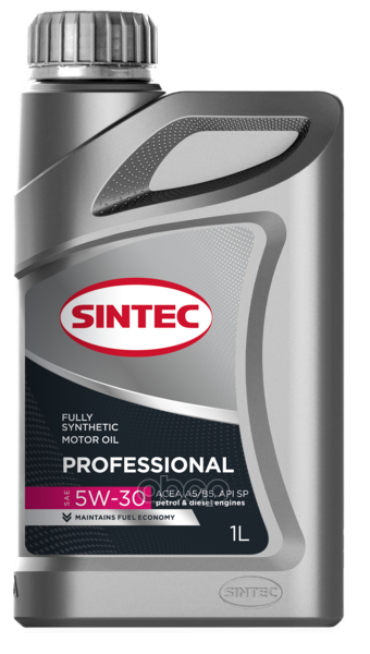 Масло моторное синтетика 1л SINTEC арт. 600173