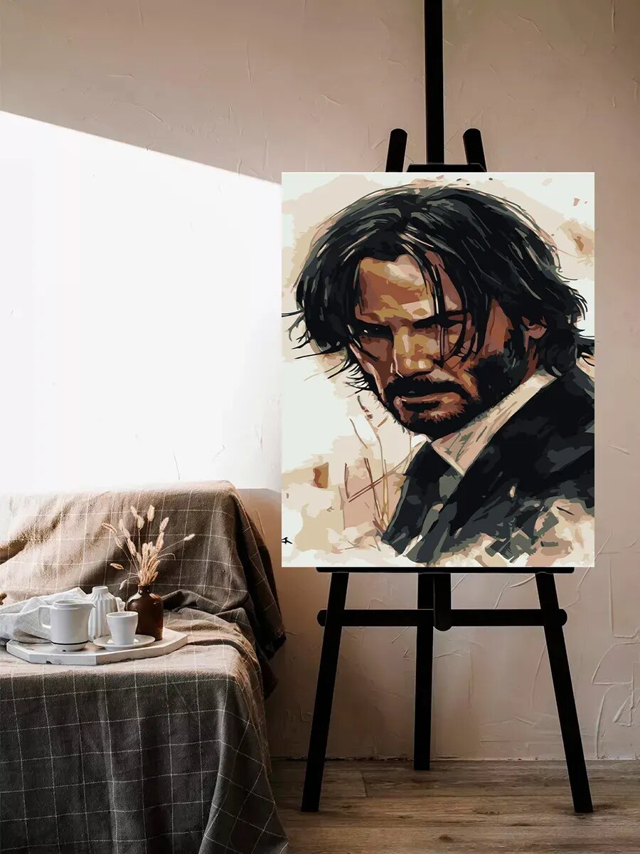 Картина по номерам Джон Уик Киану Ривз John Wick Актер