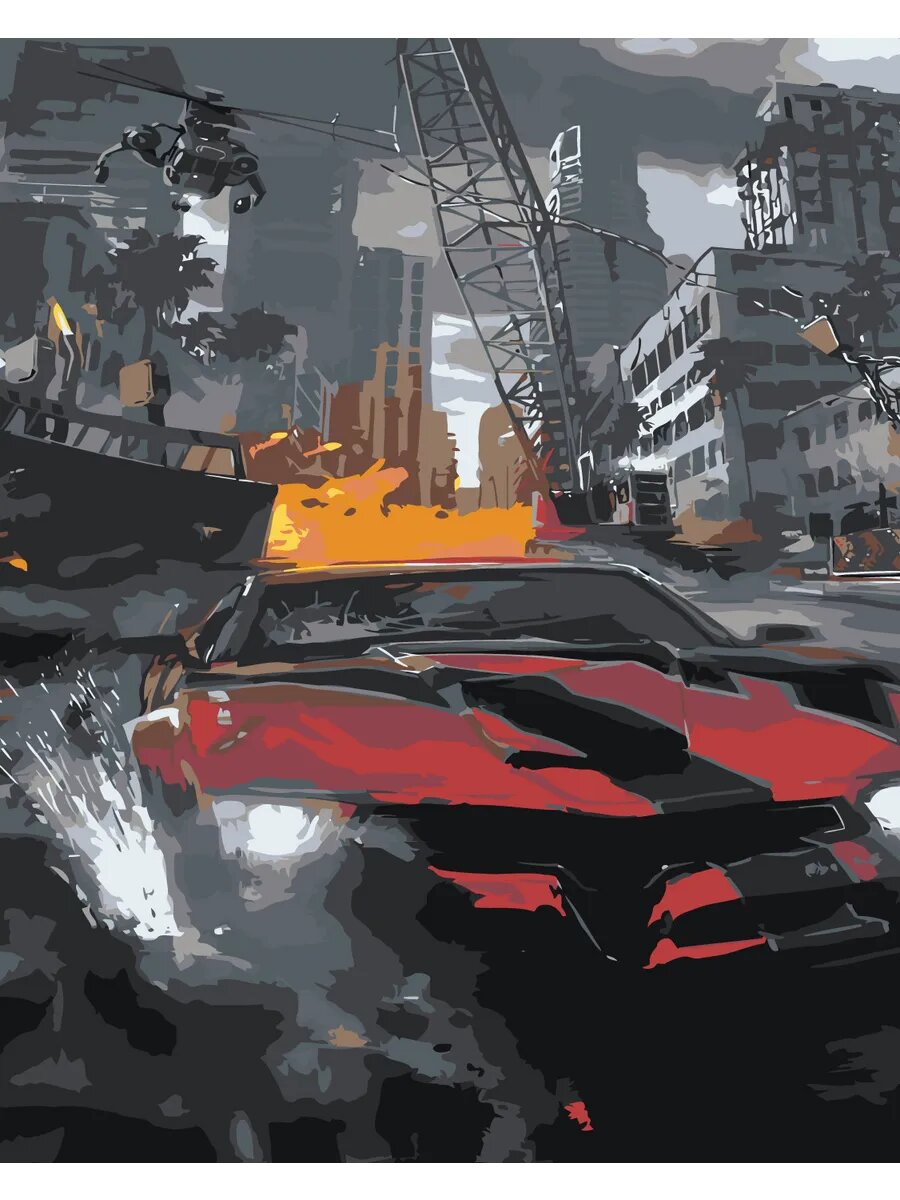 Картина по номерам Шевроле Камаро Chevrolet Camaro