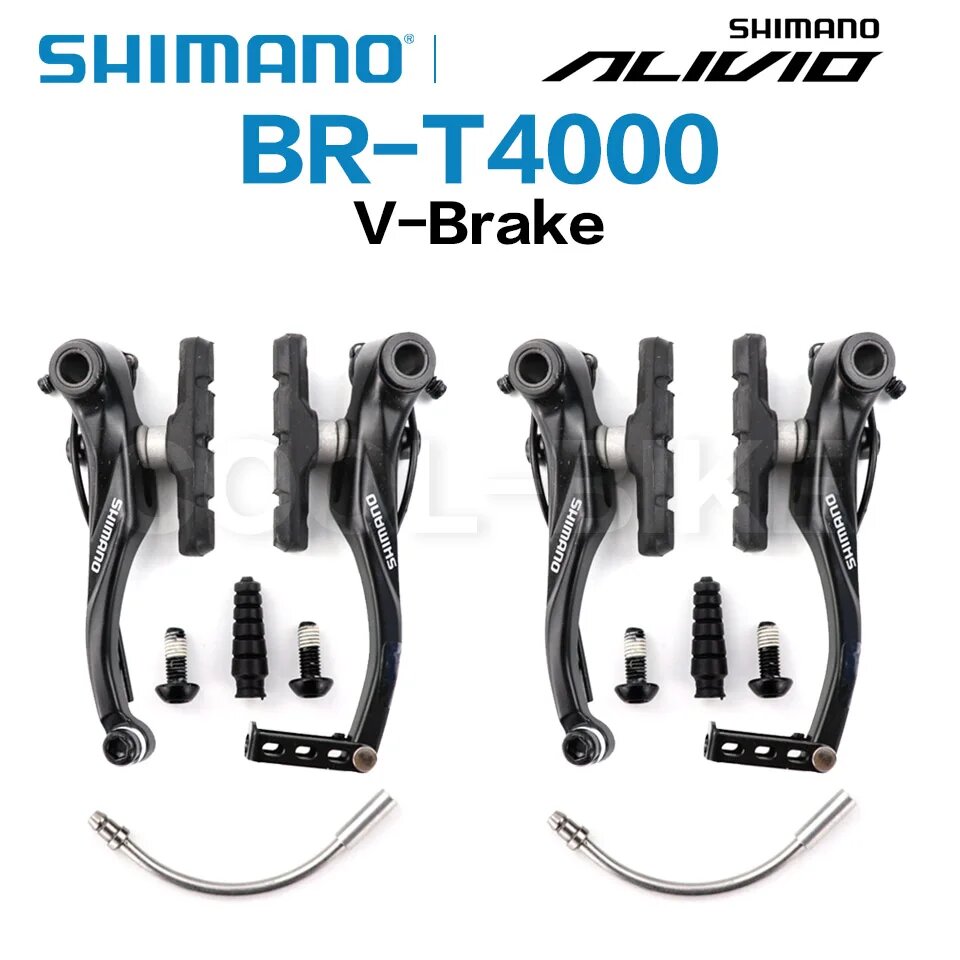 Велосипедный Тормоз SHIMANO BR T4000 Alivio, линейный тормозной BR-T4000, модернизированный, BR-M422, черный/серебристый, передний/задний/комплект
