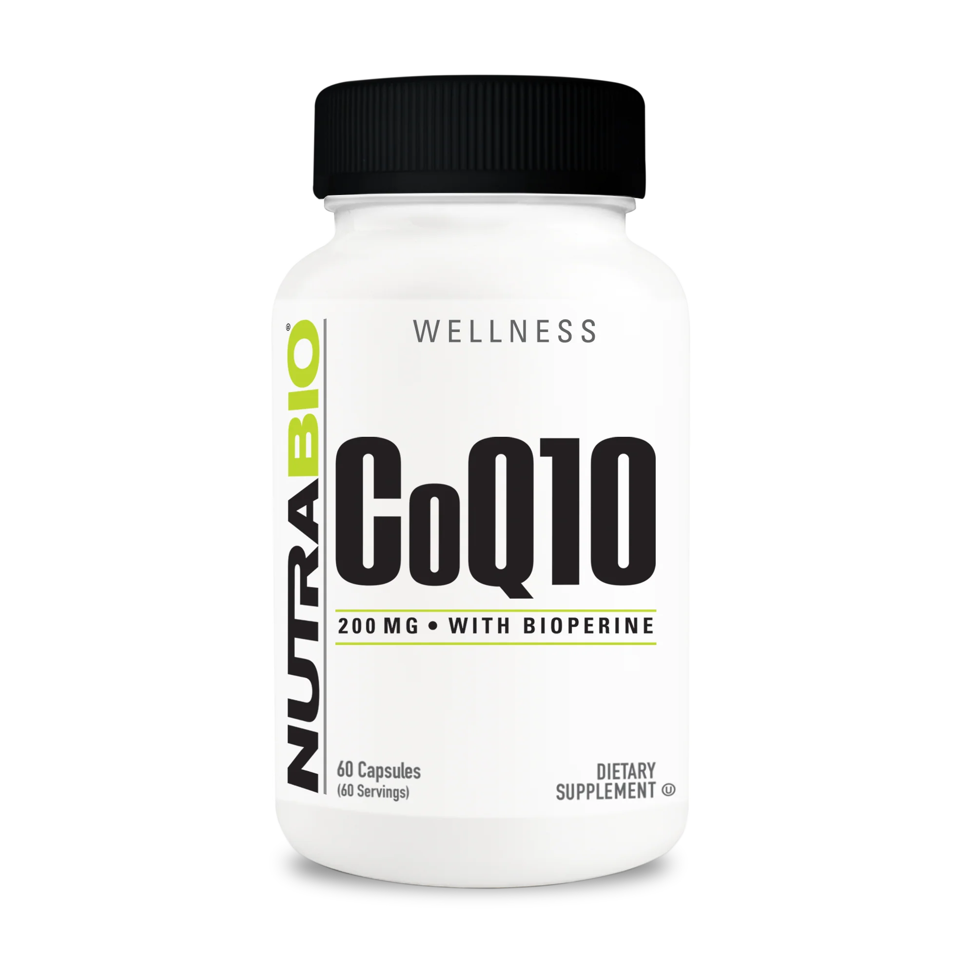 Коэнзим Q10 NutraBio, 200 мг, 60 капсул антиоксидант для энергии