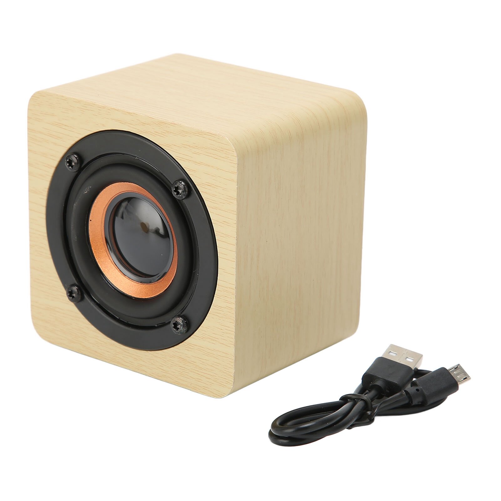 Многофункциональный ретро Bluetooth-динамик, для дома/путешествий, желтое дерево