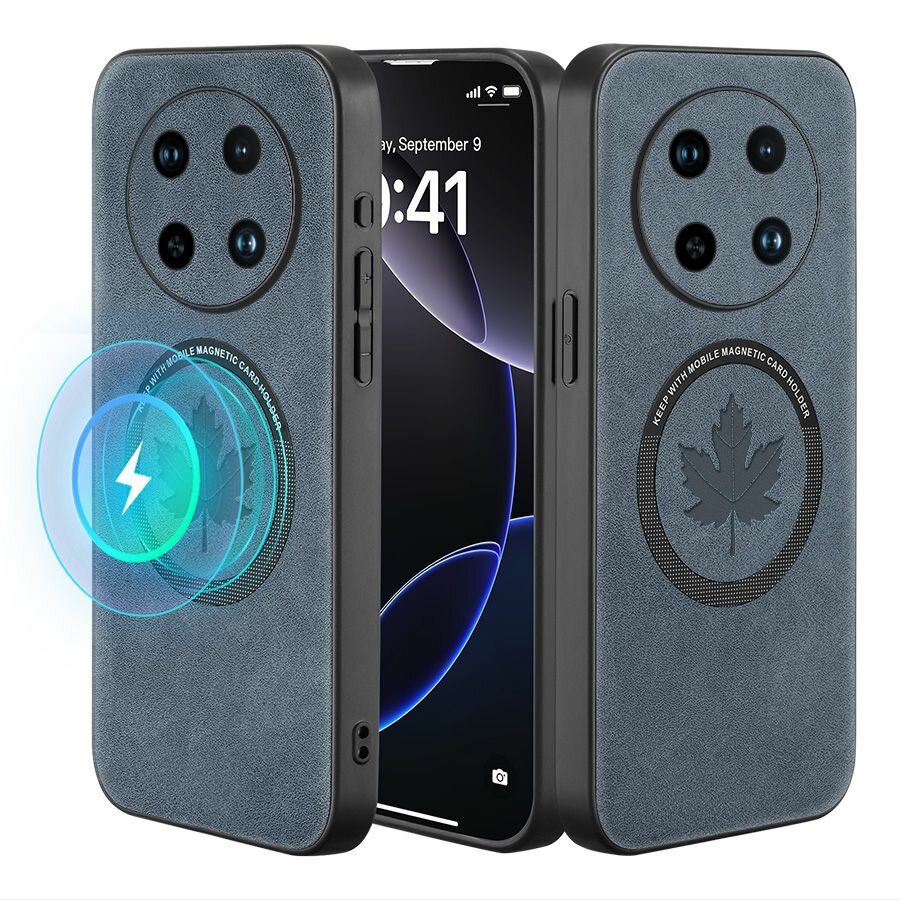 Рисунок кленового листа MagSafe чехол для Honor X9C/X60 Pro/Magic 7 Lite(Хонор X60 Про/X9C/Мейджик 7 Лайт) Нескользящий и удобный