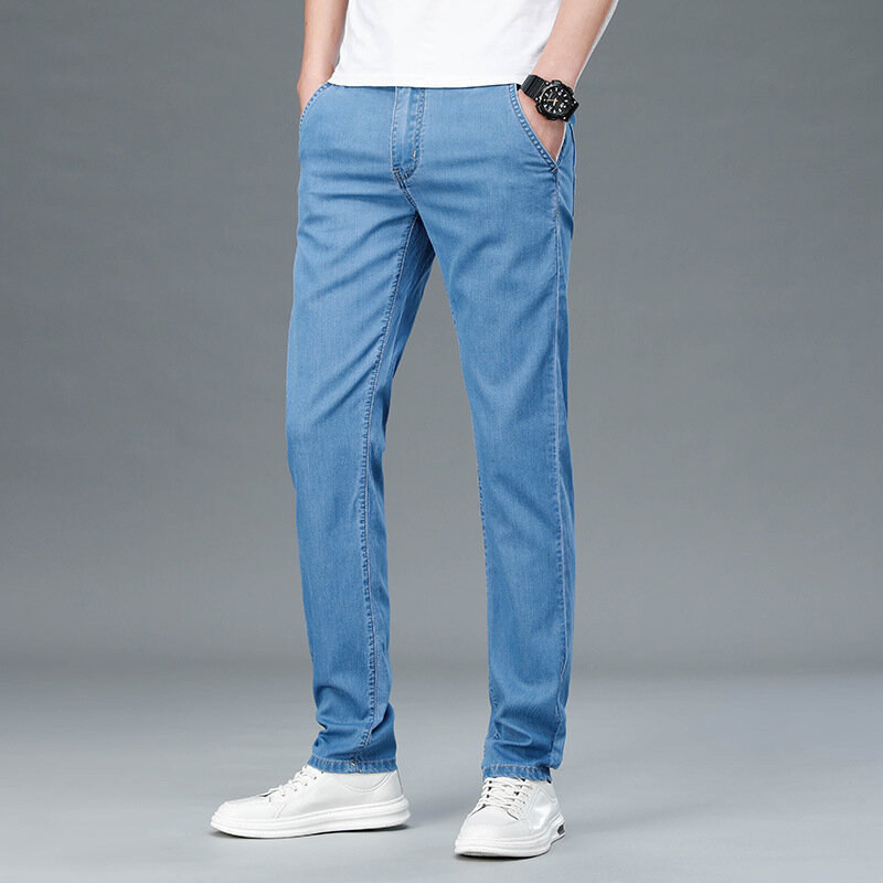 Мужские джинсы Чистый цвет / прямые B1, LI Mall талии_32