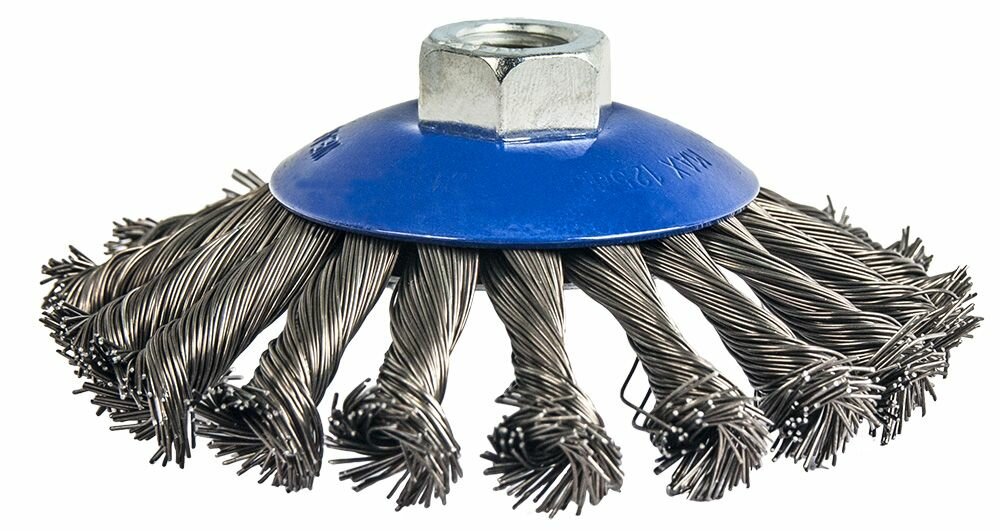 Кордщетка для МШУ радиальная с наклоном витая ПРАКТИКА 115 мм М14 (1шт.) блистер(1шт.) блистер