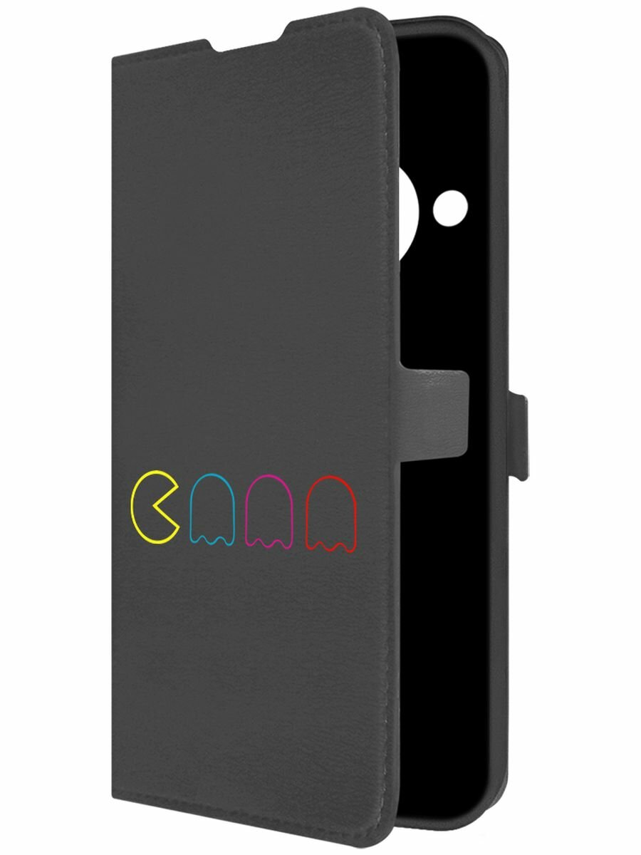 Чехол-книжка Krutoff Eco Book для Honor X9a Пакман (черный)