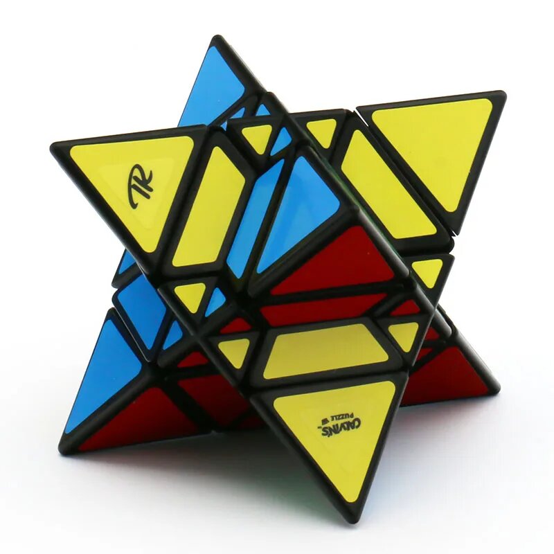 Головоломка Calvin's 3D-Star 3x3x3 дуэли тетра необычной формы волшебный куб извивающийся черный белый Ледяной Синий тело ограниченный выпуск для детей, Black, Унисекс