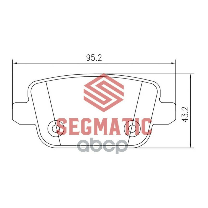 Колодка торм диск зад Ford Mondeo 2.0 2007-2014, Ford Mondeo 2.0 2009-2014, Ford Mondeo 2.3 2007-20 SEGMATIC арт. SGBP2606