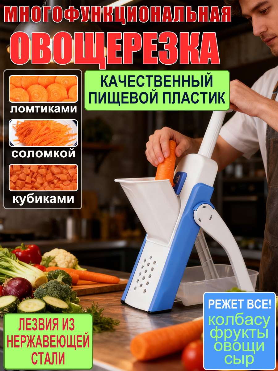 Измельчитель электрический кухонный, многофункциональный универсальный чоппер-измельчитель с 3 чашами